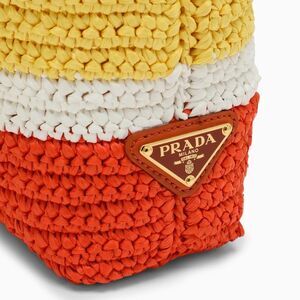 Prada | Bags | Prada Yellowred Straw Bag | Poshmark